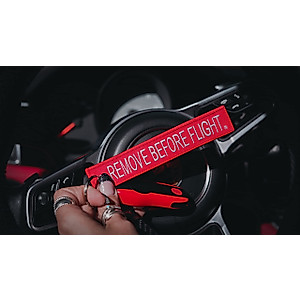 Apex Imports AIXEPA 3X Remove Before Flight Red/White Key Chain 5.5" x 1" Motorcycle ATV Car Truck Keychain