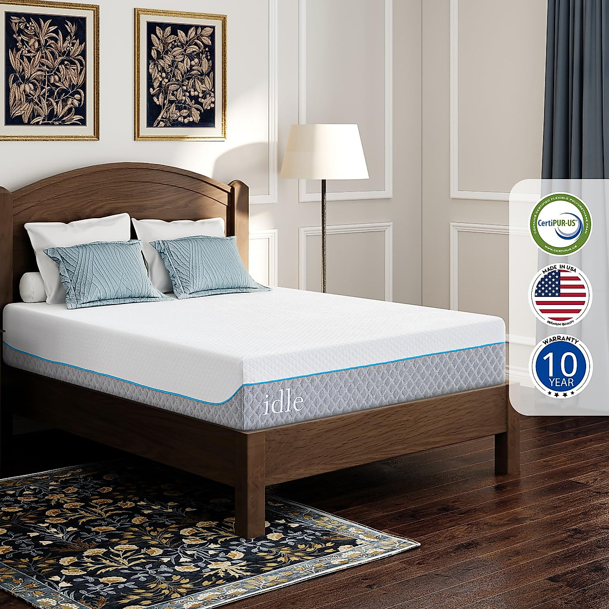 EGOHOME Twin XL Mattress 12 Inch Cooling Gel Memory Foam, Fiberglass Free, Mattress Bed in a Box for Back Pain Relief, Medium Firm, CertiPUR-US Certified, 38”x80”x12”, White