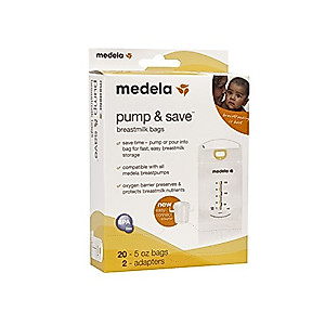 Medela Pump and Save Breastmilk Bags, 20 Count