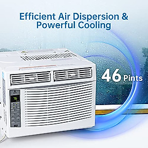 Acekool 6000 BTU Smart Air Conditioner Window Unit, 110-115V Window AC Unit with Remote/App Control and Dehumidify Function, Energy Savings, Quiet Operation, Cools 250 Sq.ft