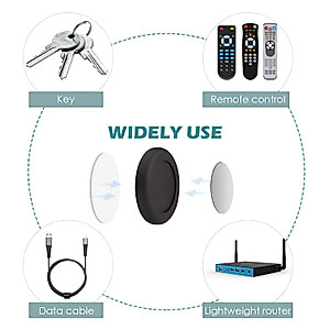 WALLFID 5 Pack N52 High Magnetic Remote Control Holder Wall Mount Holders Hole-Free Phone Charging Organizer Storage Containers For Home Office School Supply Storage.(Black Enhanced version)