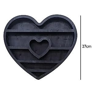 Jueyhapy Moon Elf Crystal Wooden Shelf Heart Crystal Oil Display Wall Shelf Living Room Home Display A