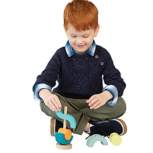 Manhattan Toy Boom Shock-A-Locka Wooden Stacking Toy for Toddlers