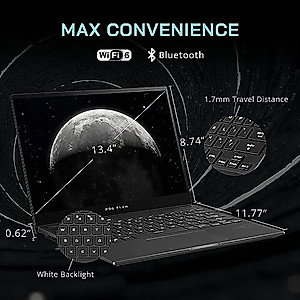 Asus ROG Flow Touchscreen Laptop, 13.4'' WUXGA 1920x1200 Display, AMD Ryzen 7 6800HS, 16GB LPDDR5 RAM, 1TB SSD, NVIDIA GeForce RTX 3050, Backlit Keyboard, Win 11 Pro, Black, 32GB USB Card