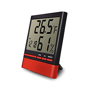 OXV Digital Hygrometer Indoor Thermometer with Large Bold Characters LCD Display, Enhanced Energy Saved Technology, High Accuracy Room Temperature and Humidity Gauge/Relative Humidity(RH) Meter