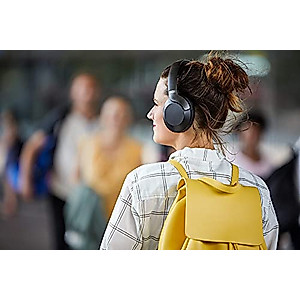 Philips Audio Performance TAPH805BK Bluetooth 5.0 Active Noise Cancelling Over-Ear Headphones with Google Assistant (Black) (Renewed)