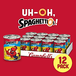 SpaghettiOs Original Marvel's Spider-Man Shaped Canned Pasta, 15.8 oz Can (Pack of 12)