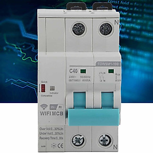 Circuit Breaker AC 230V Din Rail Mount Automatic Reclosing Leakage Air Switch for Households Factories (40A)