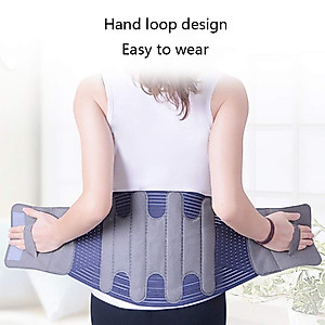 LSRRYD Hot-Pressed Self-Heating Belt Steel Plate Support Breathable Lumbar Support for Pain Relief and Injury Prevention (Size : Large)