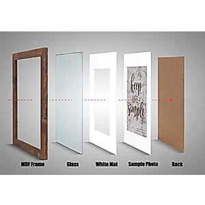 kennethan Rustic Brown 11x14 Picture Frame Wide Molding - Wall Mounting Material Included…