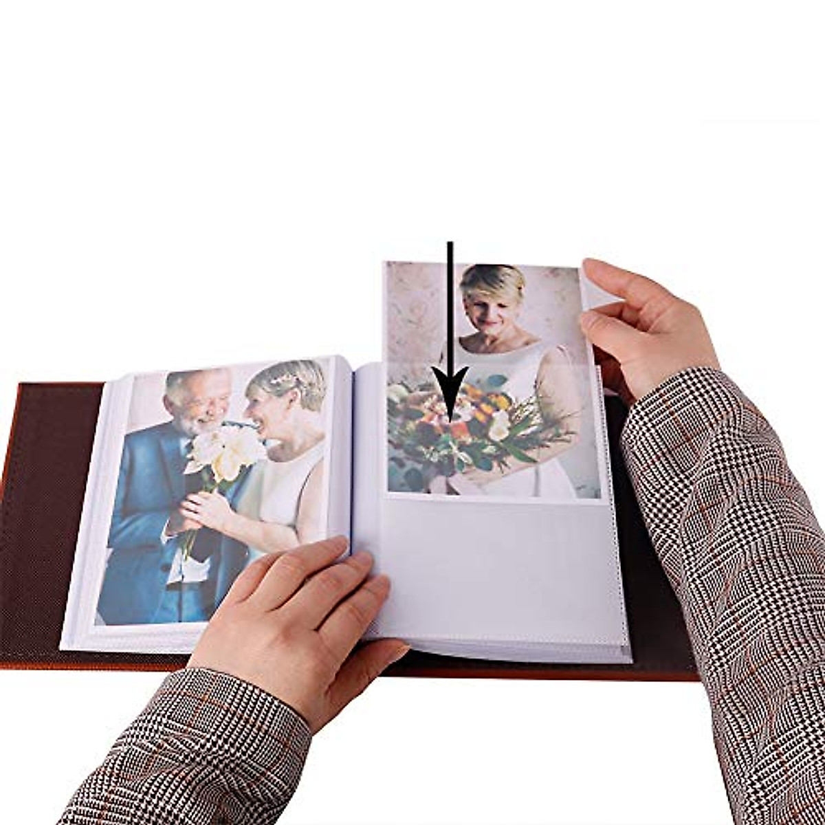 FaCraft 5x7 Photo Album 80 Photos Vertically,5x7 Photo Album Hold 80 Pictures for Family (80 Pockets)