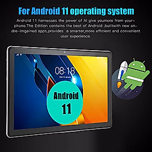 PUSOKEI 10 Inch Tablet PC for Android 11,1920x1200 IPS HD Display,6GB 128GB Storage,MT6711 10 Core CPU,Front 8MP Rear 20MP Camera,2.4G/5G Dual Band,8800mAh,BT5.0,GPS(White)