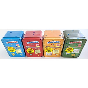 Garbage Pail Kids Topps Food Fight Blue, Green, Red & Orange Set of 4 Trading Card Collector Tins