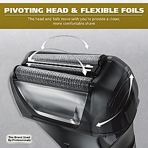 Wahl Manscaper Lithium-Ion Hypoallergenic Shaver with Flexible Titanium Foils to Prevent Skin Irritation and Shaver Bumps