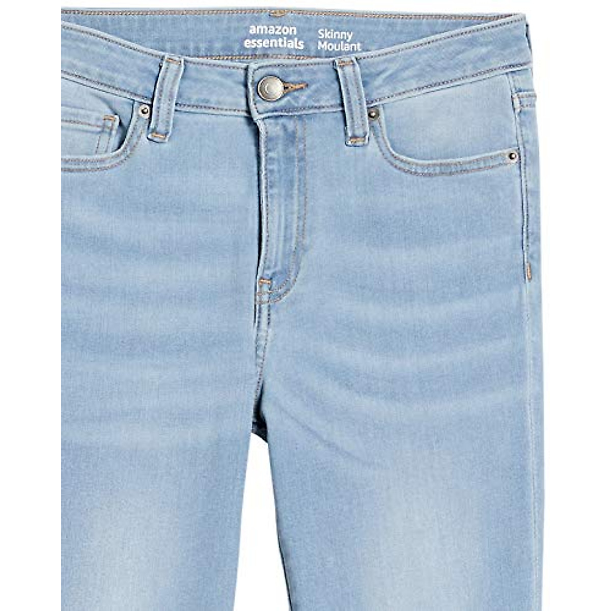 Amazon Essentials Women's Skinny Jean, Light Wash, 0 Short