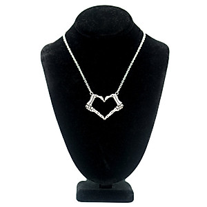 Controse Skeleton bone hand necklace love sign pendant – I LOVE YOU TO DEATH
