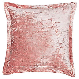 Signature Design by Ashley Marvene Crushed Velvet Throw Pillow, 20 x 20 Inches, Pink