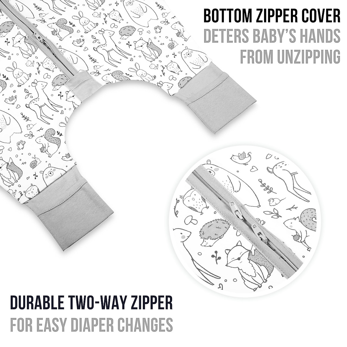 Mama Cheetah Toddler Sleep Sack with Feet 2T, 0.5 TOG Organic Cotton Baby Wearable Blankets with Legs, Baby Sleeping Bag for Walkers, Early Walker Medium