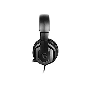 MSI Immerse GH61 Gaming Headset, Hi-Res Virtual 7.1 Surround Sound, Built-in ESS DAC & AMP, 3D Audio, Swappable Ear Cushions, 3.5mm Jack/USB, Carrying Case Included, PC/Mac/PS4/Xbox