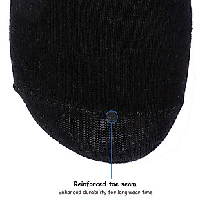 EnerWear-Coolmax 24 Pack Men's Cotton Low Cut Ankle Socks (10-13/24Pair, Black)