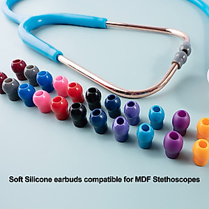 Javinhau MDF Stethoscope Ear Pieces, Unbeatable Comfort Soft-Sealing Stethoscope Ear Tips Replacement Comptible with MDF Stethoscope Spare Parts Earplugs Accessories(Black)