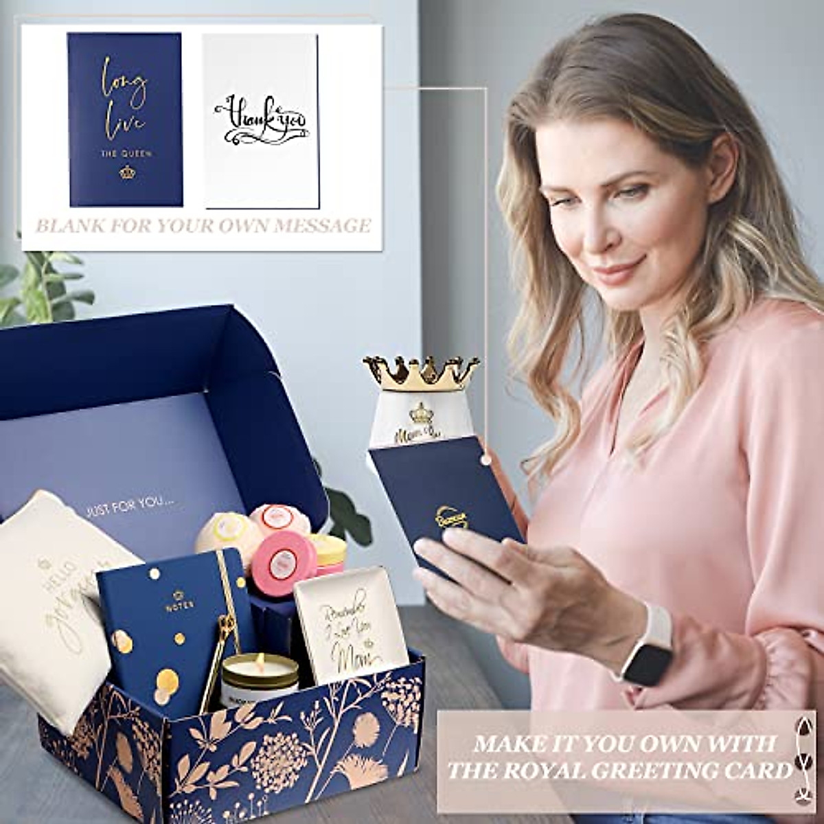 JIALVBIN Gifts for Mom from Daughter for Mom Gifts Birthday Gifts for Mom Relaxing for Grandma Luxury Novelty Baskets Gifts Set