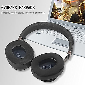 Replacement Ear Cushions for JBL Live 650/660BTNC E65BTNC Headphone, Ear Pads Headset Earpads with Noise Cancelling Memory Foam Leather Velour