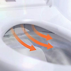 TOTO SW2033R#01 C100 Electronic Bidet Toilet Cleansing Water, Heated Seat, Deodorizer, Warm Air Dryer, and PREMIST, Round, Cotton White