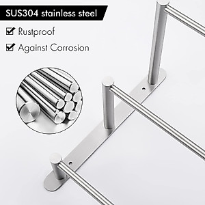 KES Bath Towel Bar 30 Inch 3-Tier Bathroom Towel Rack Wall Mount SUS304 Stainless Steel Brushed Finish, BTH202S75-2