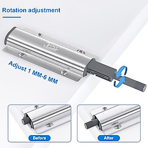 Magnetic Push Latches for Cabinet Door Jiayi 2 Pack Push to Open Door Latch Magnetic Touch Latches Kitchen Door Push Release Latch for Cabinet Door Closure Push Catch Press Out Cabinet Hardware