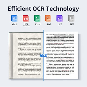CZUR ET16 Plus Advanced Book & Document Scanner, 2nd Gen Auto-Flatten&Deskew Tech, 16MP Camera, Capture A3, 186 Languages OCR, Convert to PDF/Searchable PDF/Word/Tiff/Excel, Run On Windows&MacOS