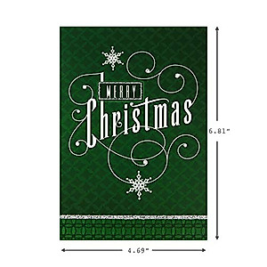 Image Arts Christmas Boxed Cards Assortment, Elegant Lettering (4 Designs, 24 Cards with Envelopes)