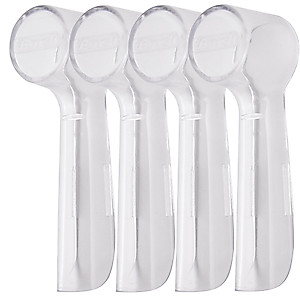 ibrush 4 Pack Protective Cover Cap Compatible with Oral B Replacement Heads, Fits for Cross Action Brush Heads and Pro 500, 1000, 1500 Electric Toothbrushes