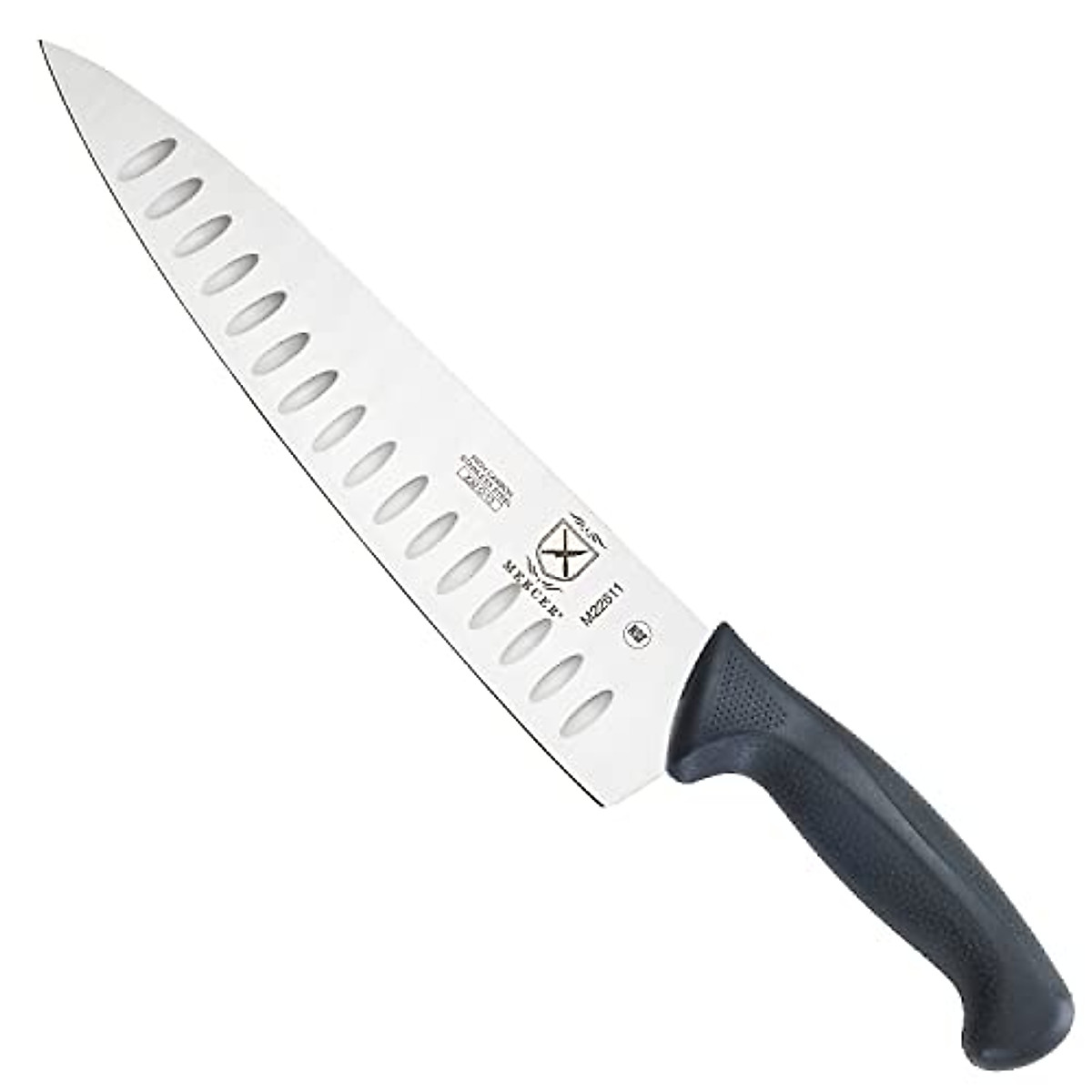Mercer Culinary M22611 Millennia Black Handle, 10-Inch Granton Edge, Chef's Knife