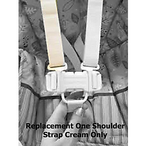 Fisher Price Space Saver High Chair Replacement Shoulder Harness Strap Belt Cream