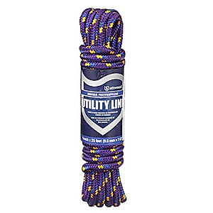 Attwood 11704-2 Braided Polypropylene Utility Line, 3/8-Inch Thick, 25 Feet Long, Multi-Color