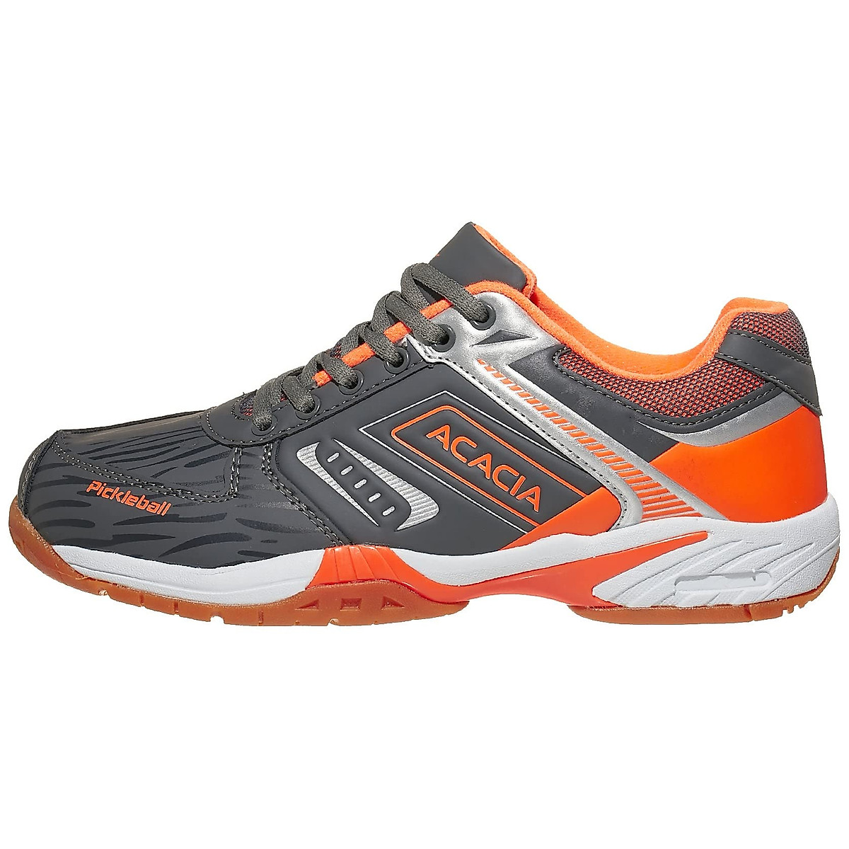 ACACIA HYPERSHOT Pickleball Shoes, Grey/Orange, 11