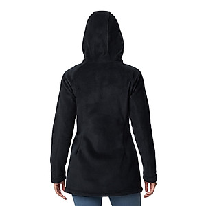 Columbia Womens Benton Springs II Long Full Zip Fleece Hoodie, Black, 3X