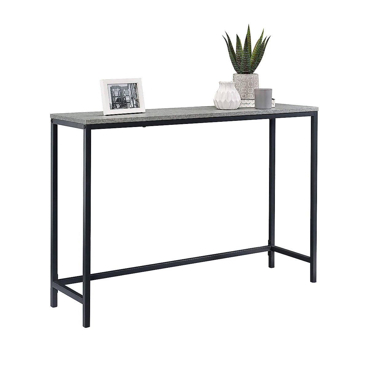 Sauder North Avenue Sofa Table, L: 41.5" x W: 11.5" x H: 28.03", Faux Concrete Finish