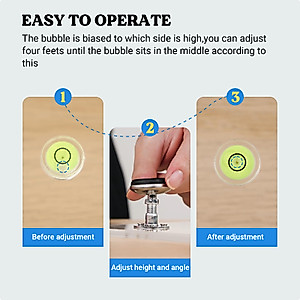 LET'S RESIN Leveling Table for Resin, 16''x 12'' Acrylic Adjustable Resin Leveling Table with Silicone Mat, Multipurpose No Installation Required Self Leveling Board for Resin Molds, Waves, Epoxy