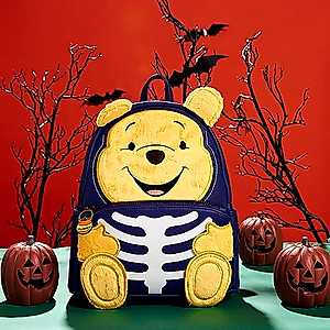 Loungefly Disney Backpack: Winnie The Pooh Skeleton Cosplay Mini-Backpack, Amazon Exclusive