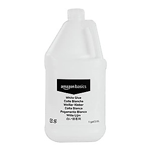 Amazon Basics All Purpose Washable School Liquid Glue, Great for Making Slime, 1 Gallon Bottle, 2-Pack