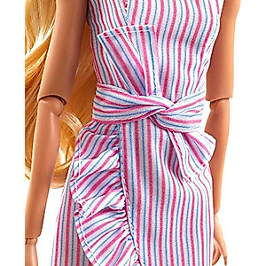 Barbie Tiny Wishes Doll (11.5-inch Blonde) Collectible Doll in Wrap Dress and Accessories