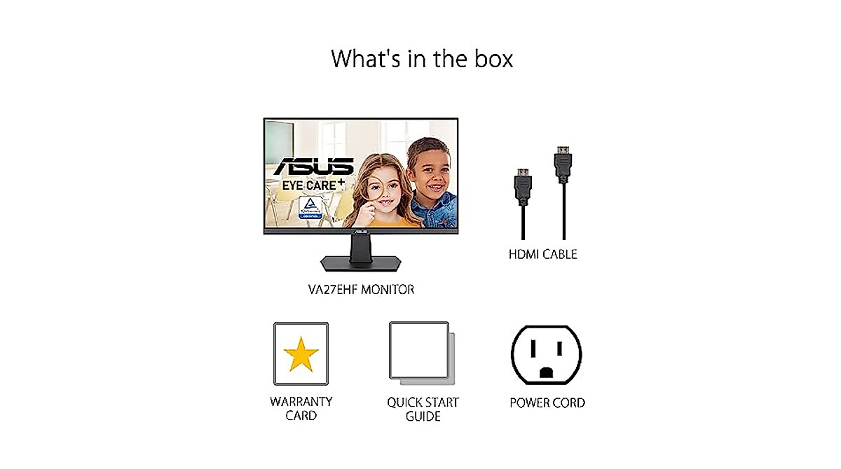 ASUS 27" Monitor - Full HD IPS, 100Hz & Flicker Free