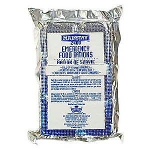 Mainstay Emergency Food Rations with Outdoors Equipment Emergency Guide- 2400 Calorie Full Case of 20 Packs
