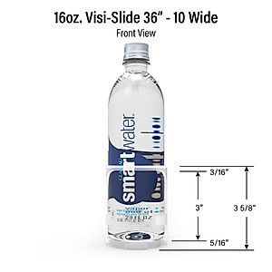 Visi-Slide 14/16oz Soda Beverage Dispenser - Gravity Fed Glide for Angled Shelves for Coolers, Commercial Refrigerators, Cold Vaults (Pack of 3) Drink Organizer for Cans, Bottles and More