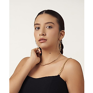 Barzel 18k Gold Plated Infinity Crazy 8 Hoop Earrings (Gold)