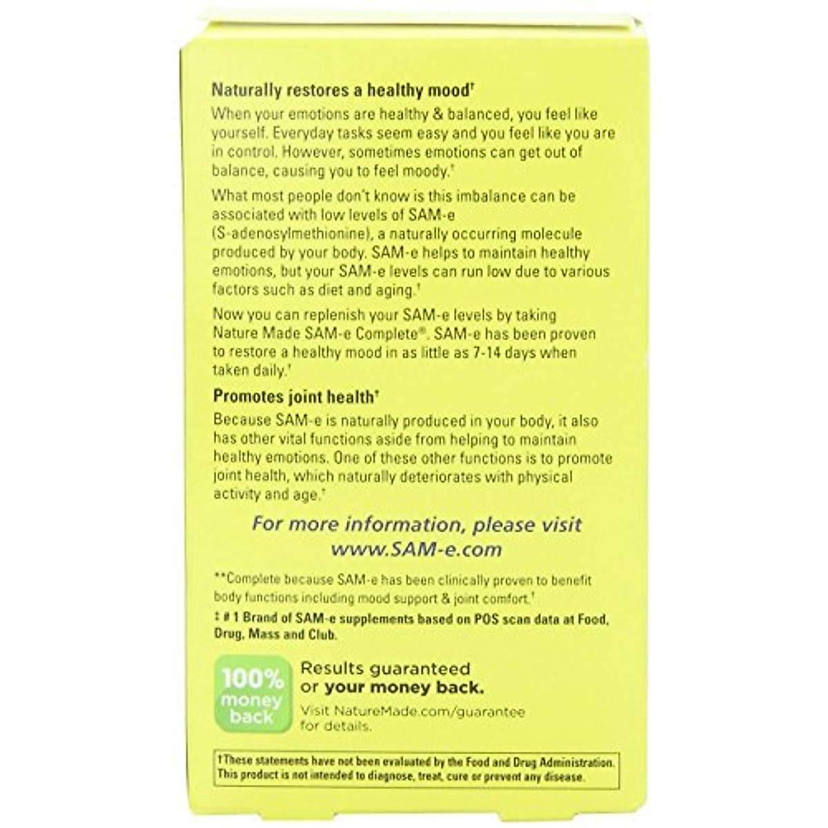 Nature's Made Sam-e Complete 400-mg 36 Tablets (2 Pack)