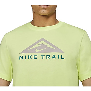 Nike Dri-Fit Short-Sleeve Trail Running T-Shirt (DO2276-736) Lime, Size: M