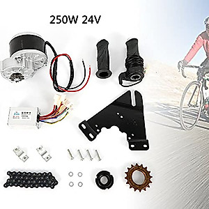 AKaSping 24V 250W Electric Bicycle Conversion Kit E-Bike Wheel Motor Kit with Chain Brush Motor for 16-28 Inchs Regular Bicycles
